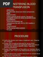 Blood Transfusion Evaluation Checklist | PDF | Intravenous Therapy ...