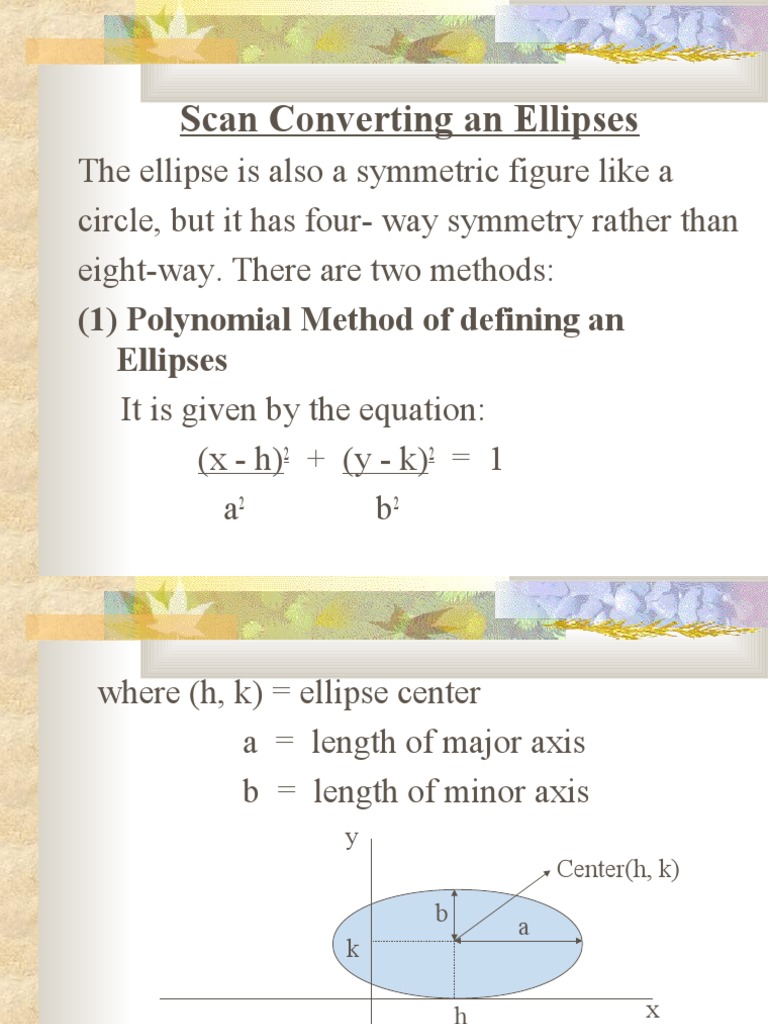 Ellipses Drawing Algo | PDF | Ellipse | Trigonometric Functions