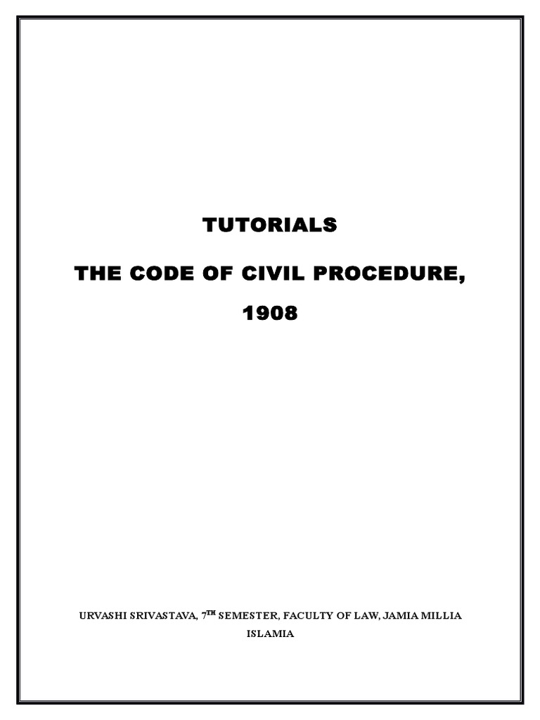 CPC Tutorials | PDF | Res Judicata | Lawsuit