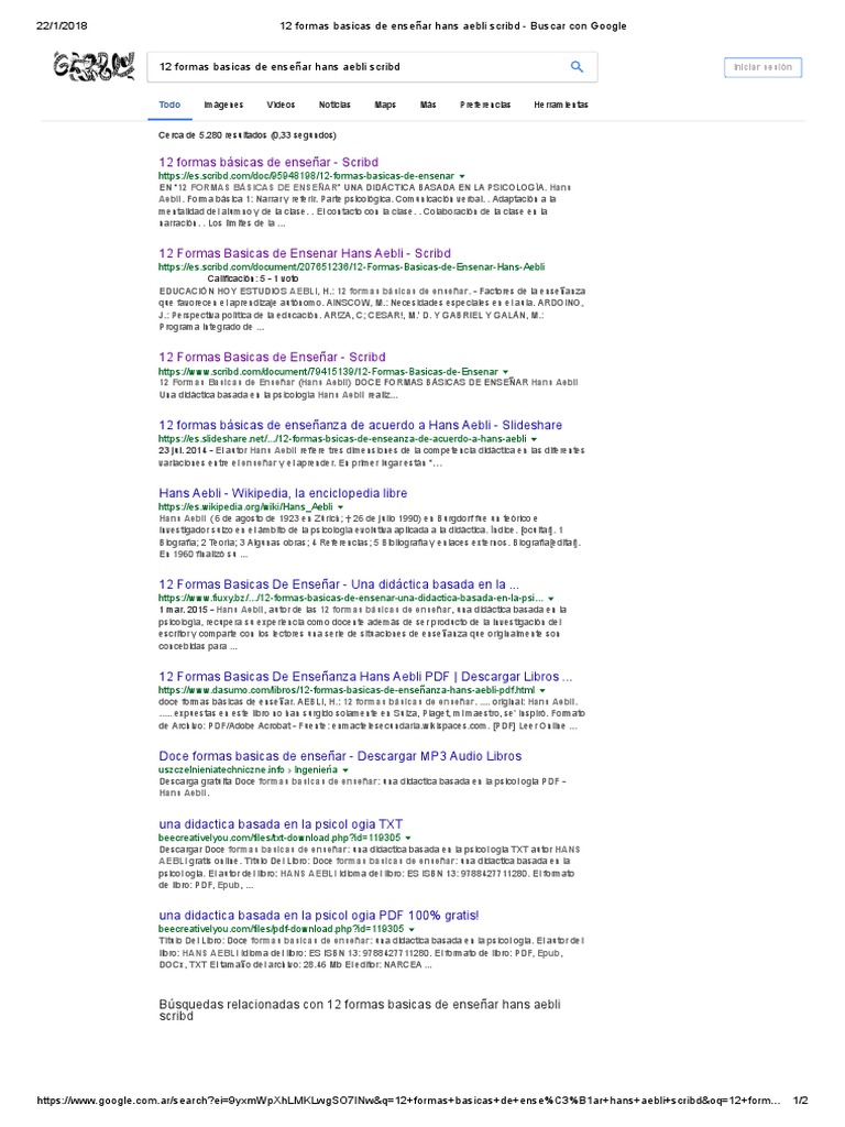 12 Formas Basicas de Enseñar Google | PDF | Modificación de ...