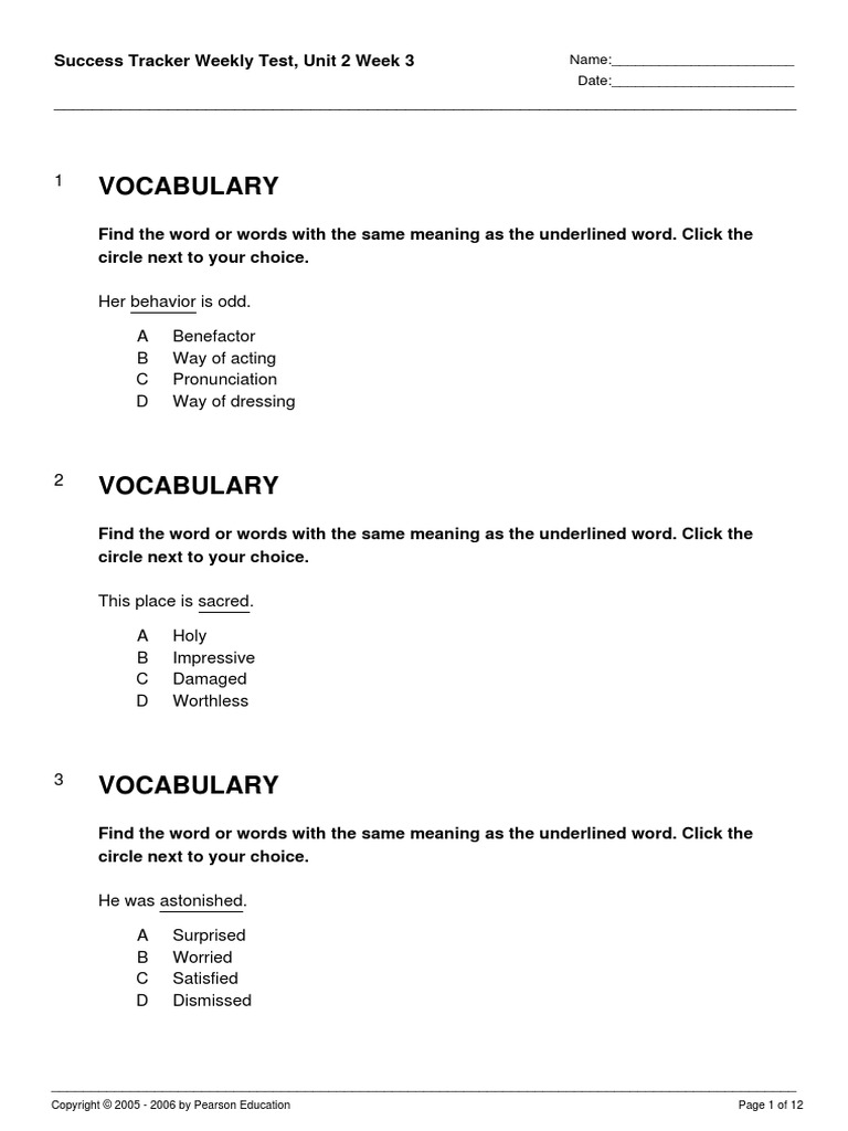 Unit 2 Week 3 Test | PDF | Fireman (Steam Engine) | Tunnel