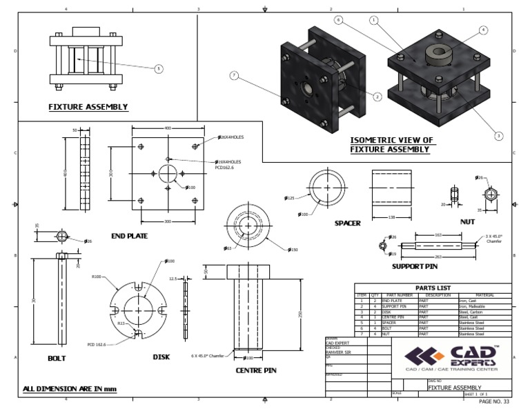 Fixture Assembly Drawing Details | PDF | Steel | Economic Sectors