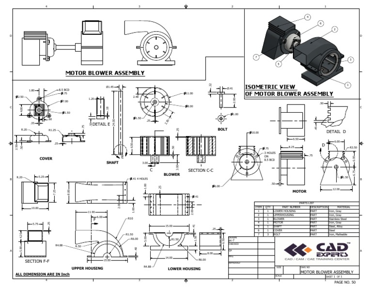 50 - Motor Blower Assembly | PDF | Iron | Metals