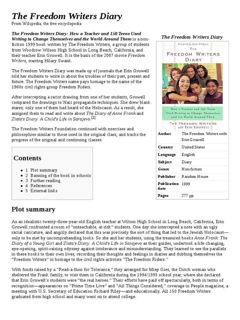 The Freedom Writers Diary | PDF