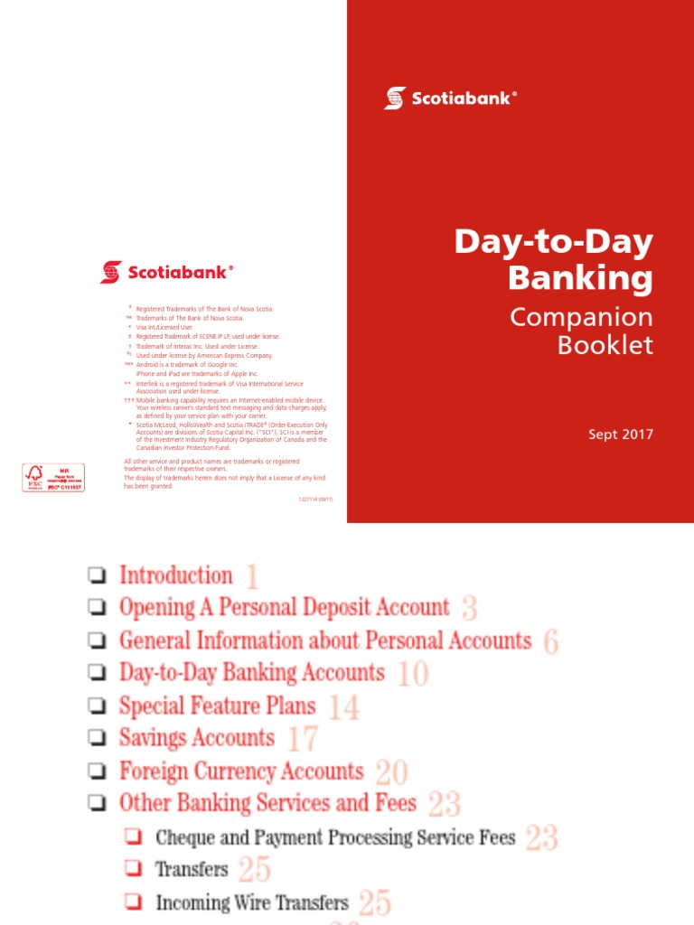 Scotia Bank Booklet | Cheque | Debit Card