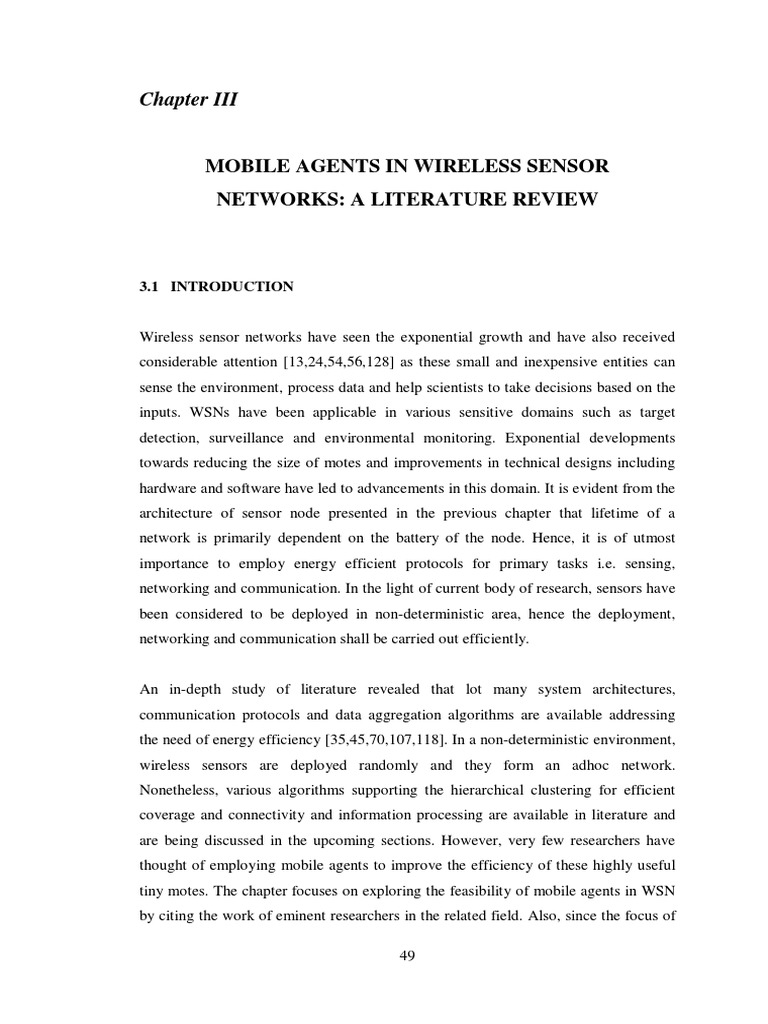 Mobile Agents in Wireless Sensor Networks: A Literature Review | PDF | Wireless Sensor Network ...
