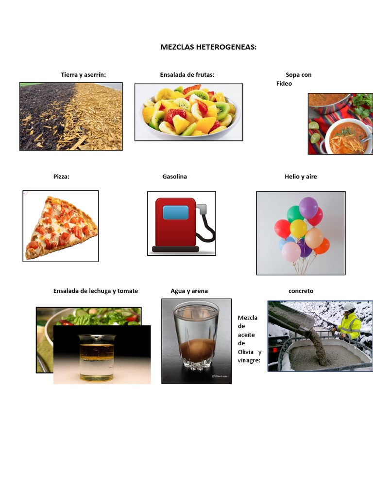 Mezclas Heterogeneas | PDF | ensalada | Cocinando
