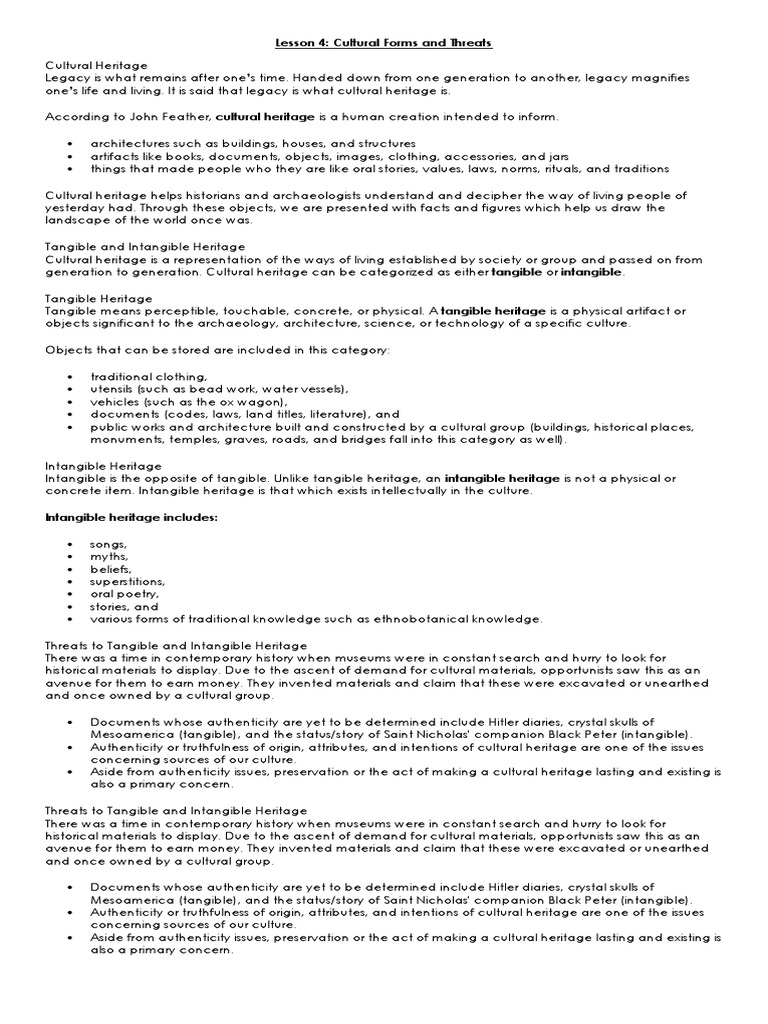 Lesson 4 | PDF | Cultural Heritage | Conservation And Restoration