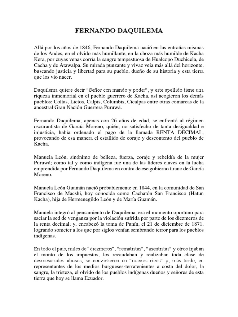 Fernando Daquilema | PDF | Política (general)