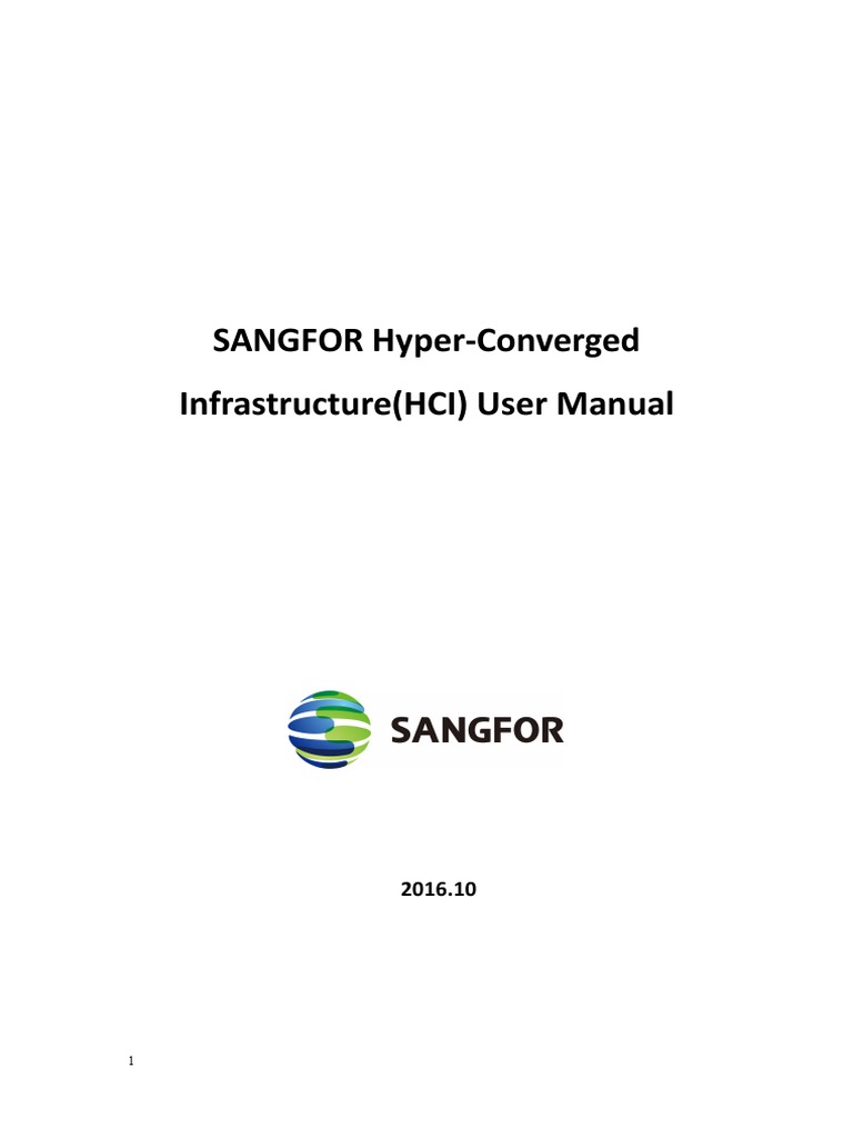 SANGFOR - HCI (Hyper-Converged Infrastructure) - User Manual | PDF | Ip ...