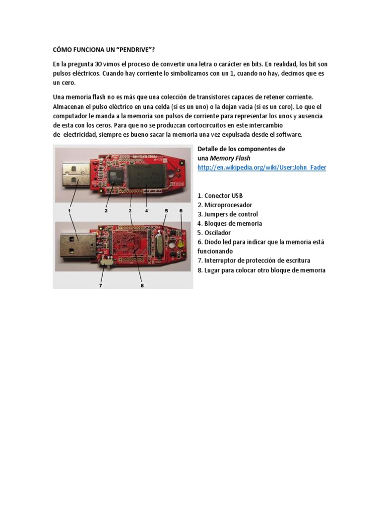 Cómo Funciona Una Memoria Usb | PDF