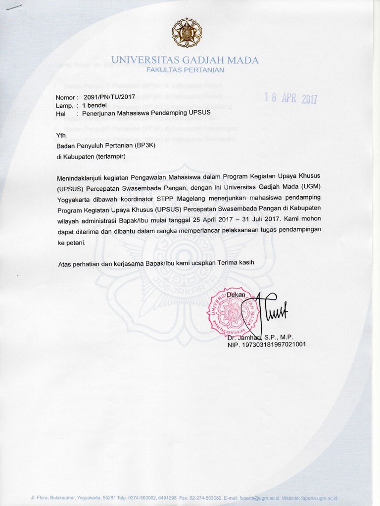 Surat Penerjunan Jawa Tengah - BP3K - 2 | PDF