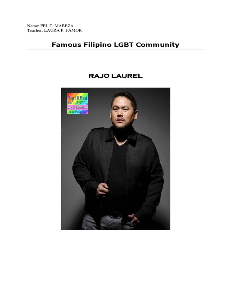 Famous LGBT Personality in The Philippines | PDF