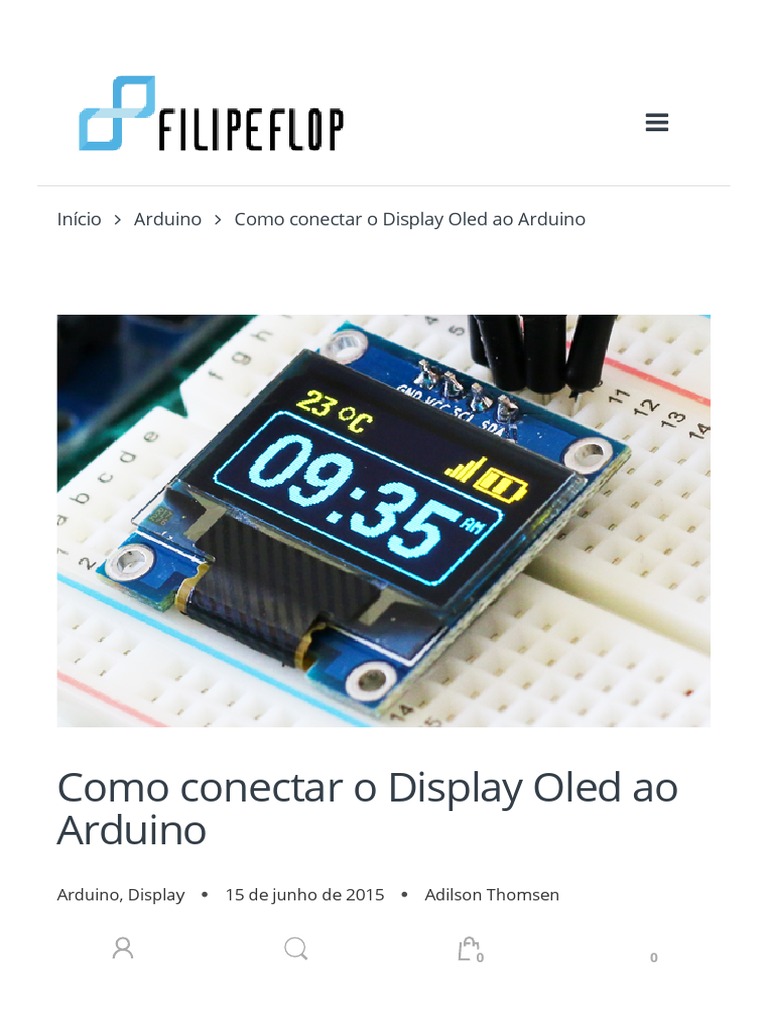 Como Conectar o Display Oled Ao Arduino - FilipeFlop | PDF | Oled | Arduino