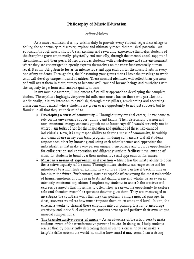Music Education Philosophy in AI Era | PDF | Music Education | Friendship