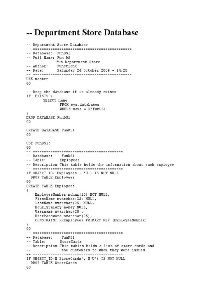 Department Store Database | PDF | Sweater | Clothing