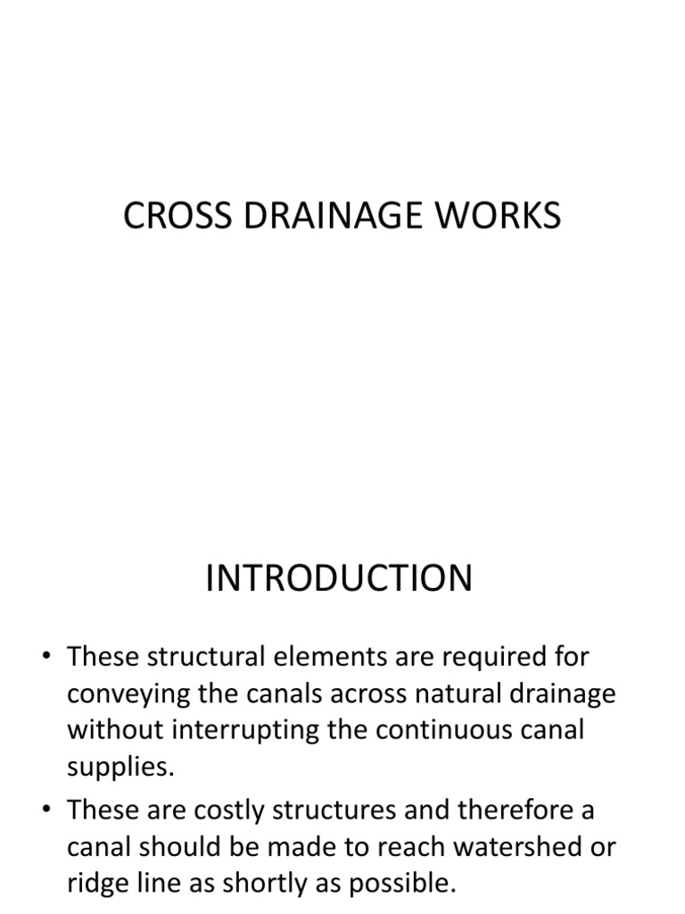 Cross Drainage Works | PDF | Drainage | Canal