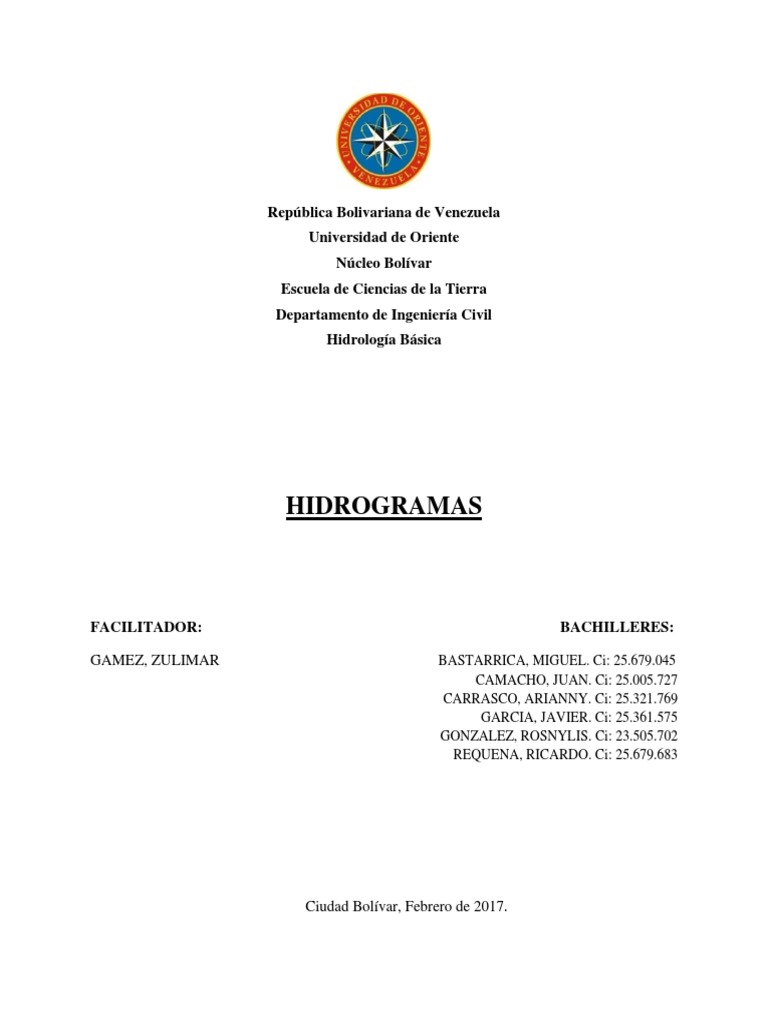 Tabajo Tema 10 Hidrogramas | PDF | Precipitación | Lluvia