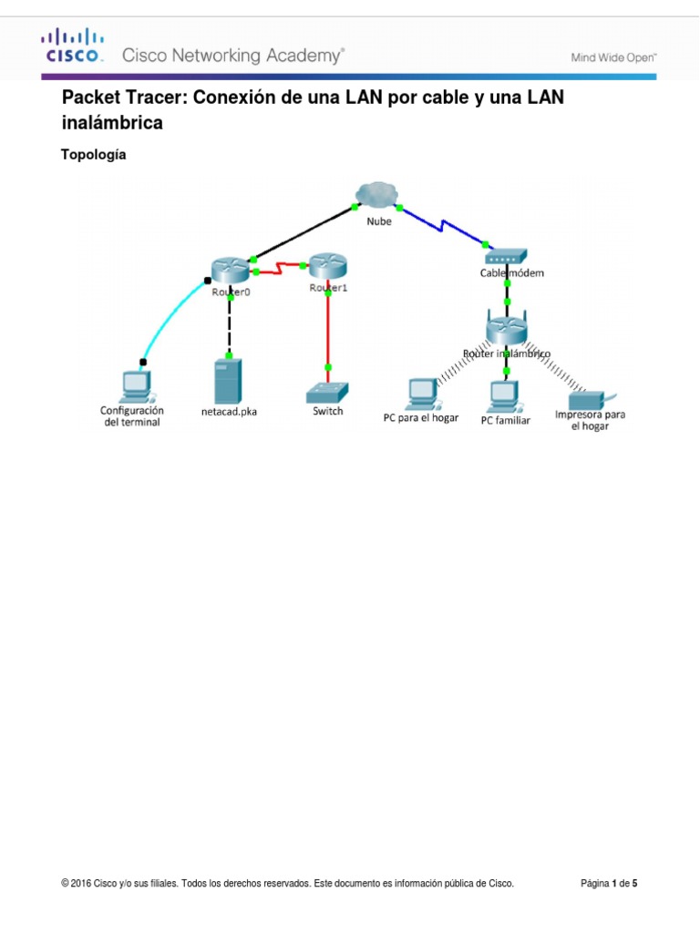 4.2.4.4 Packet Tracer - Connecting A Wired and Wireless LAN | PDF | Enrutador (Computación ...