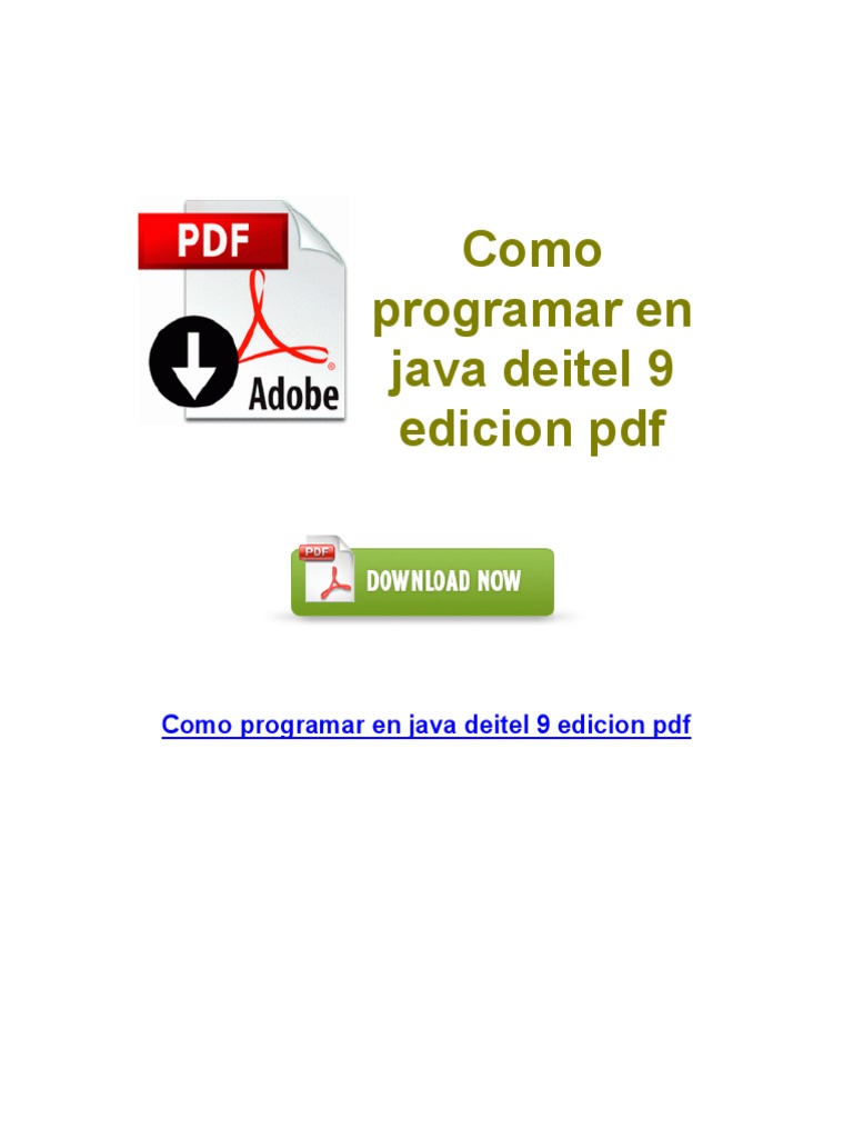 Como Programar en Java Deitel 9 Edicion PDF | PDF