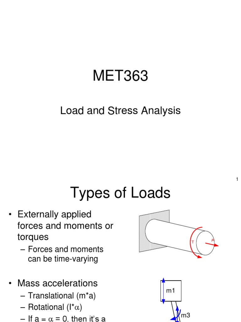 MET363 01 Load & Stress Analysis | PDF | Stress (Mechanics) | Beam ...