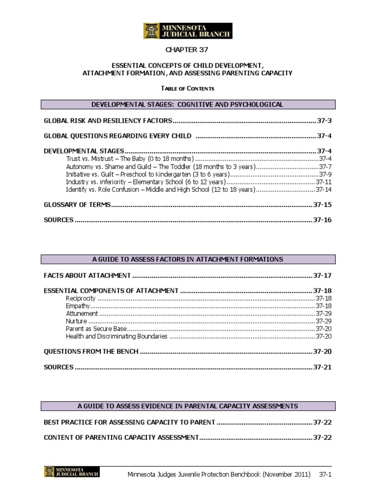 Parenting Capacity Assessments | Download Free PDF | Attachment Theory ...