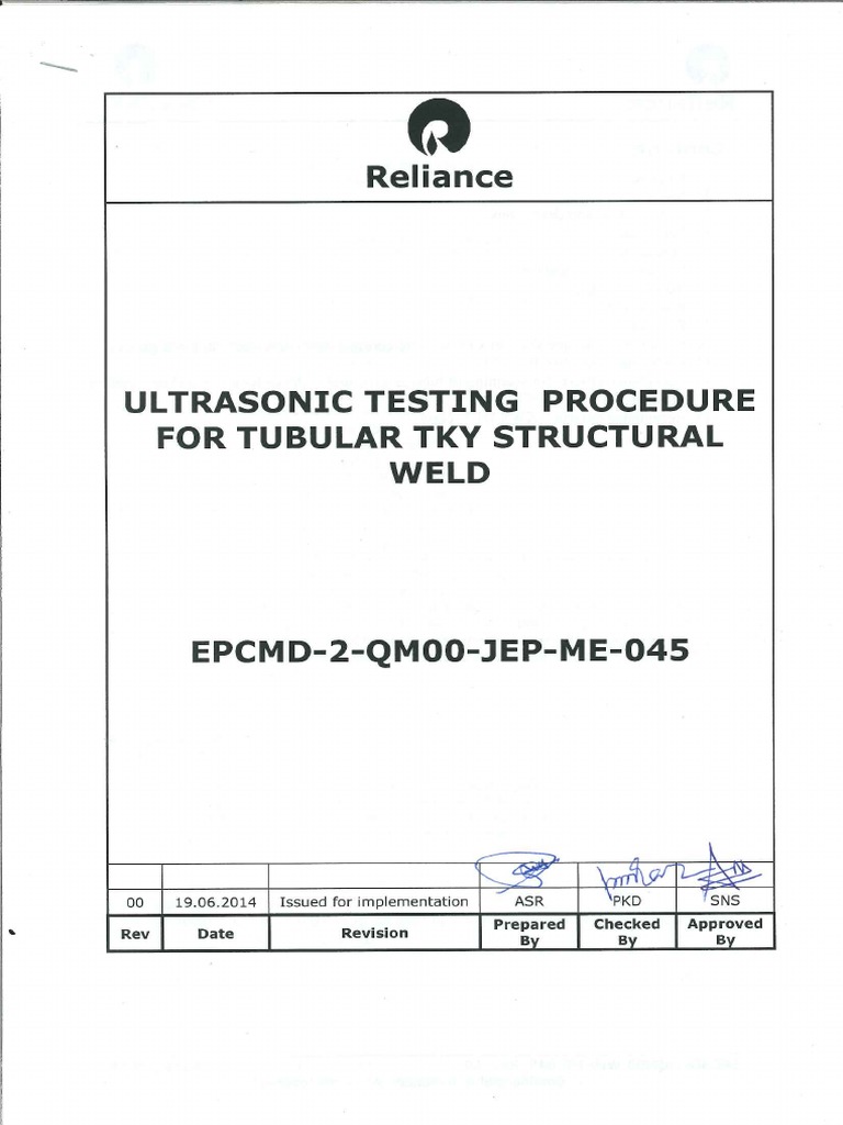 UT of TKY Connections PDF | PDF | Ultrasound | Welding