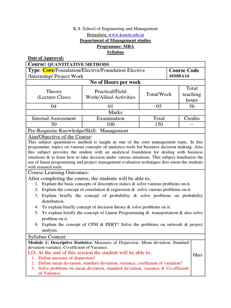 Course: Type: Core/Foundation/Elective/Foundation Elective Course Code ...