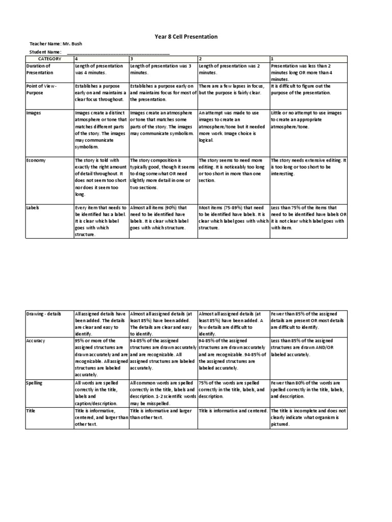Rubric | PDF | Cognitive Science | Cognition