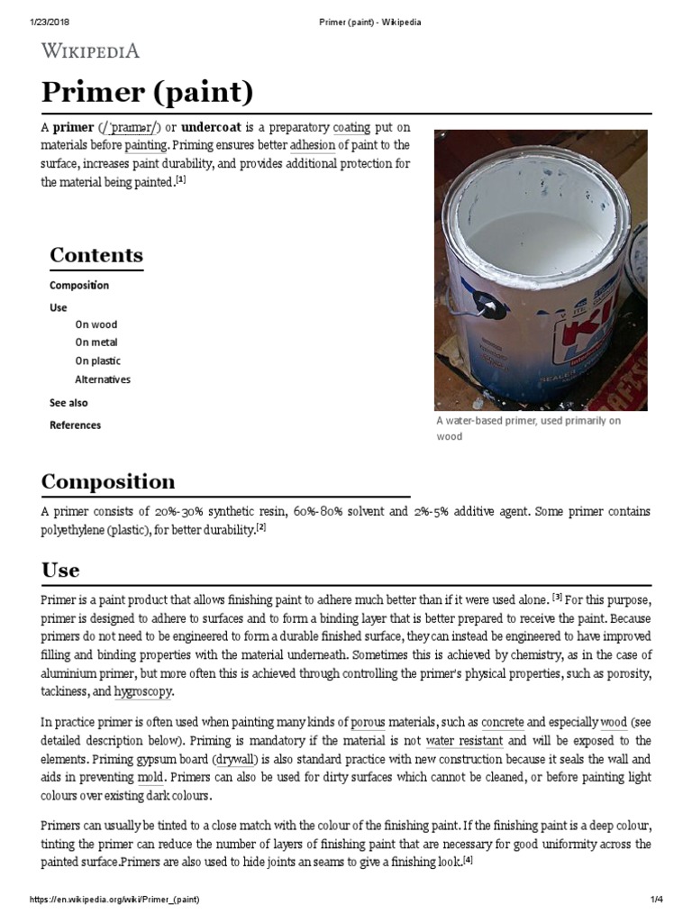 Primer (Paint) - Wikipedia | PDF | Procedural Knowledge | Conservation ...