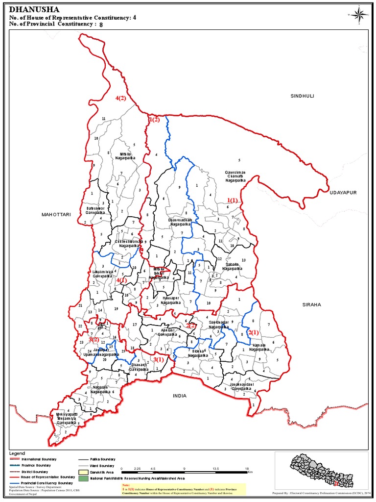 Dhanusha district nepal map | Geography | Politics