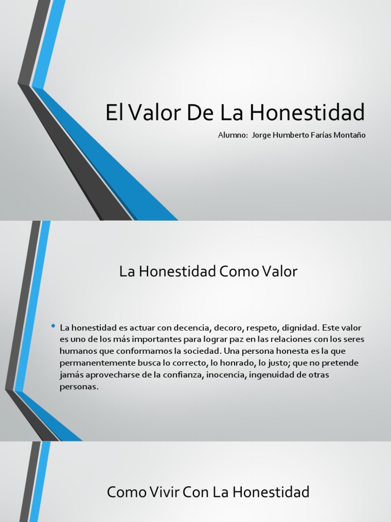 El Valor de La Honestidad | PDF | Valores | Religión y creencia