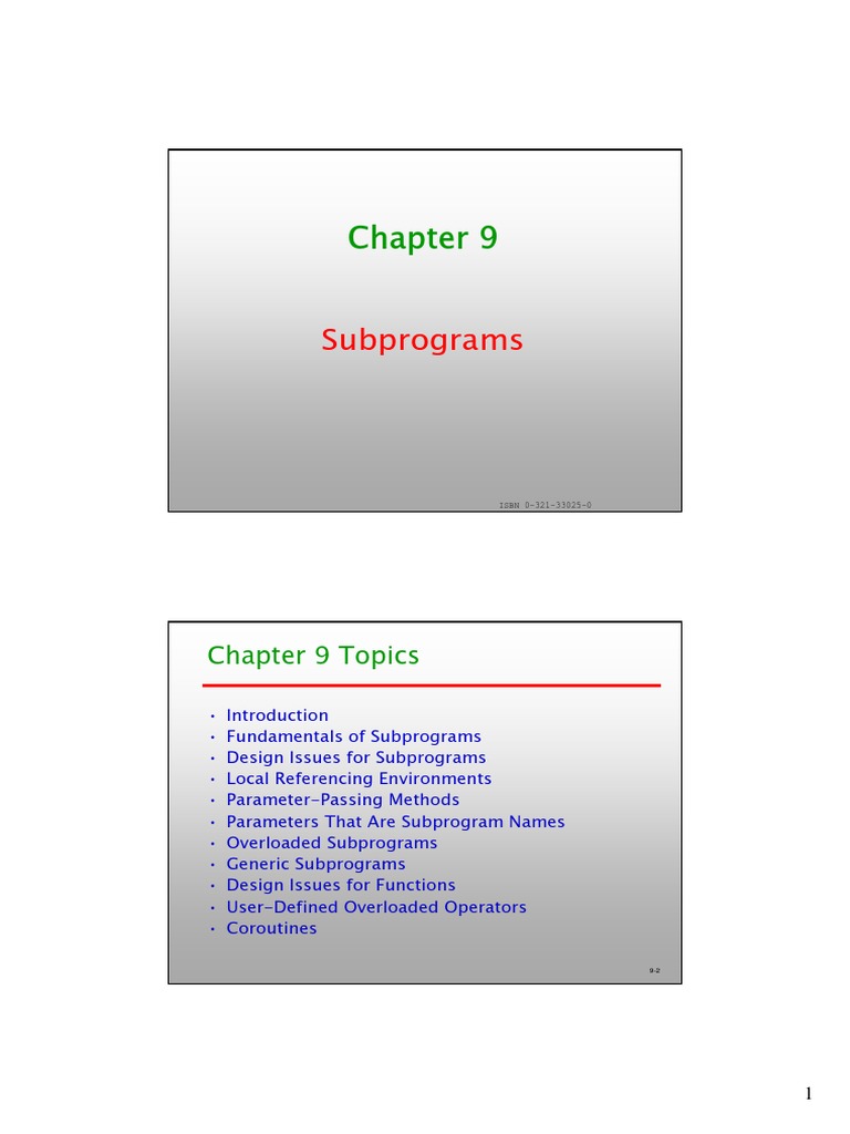 Sub Prog Pdf Subroutine Parameter Computer Programming 2218