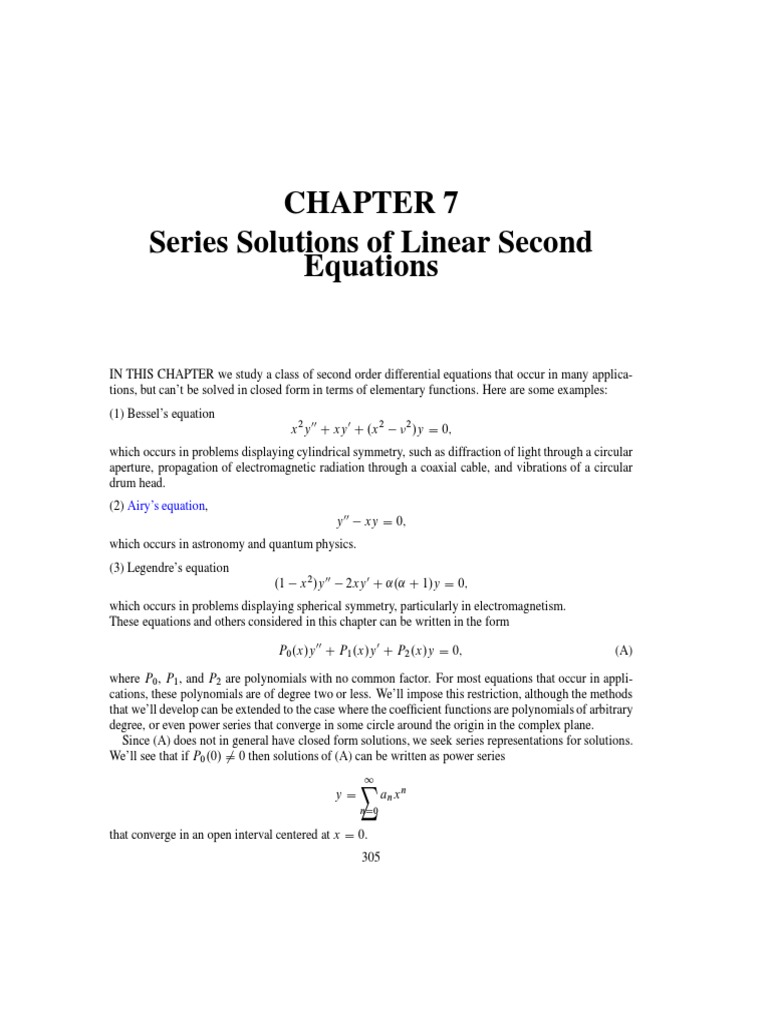 Series Solution Lecture Material | PDF | Series (Mathematics) | Power ...