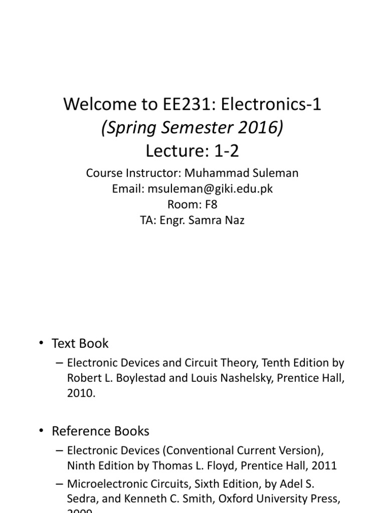 Ee231 Lec1 2 | Download Free PDF | Semiconductors | Doping (Semiconductor)