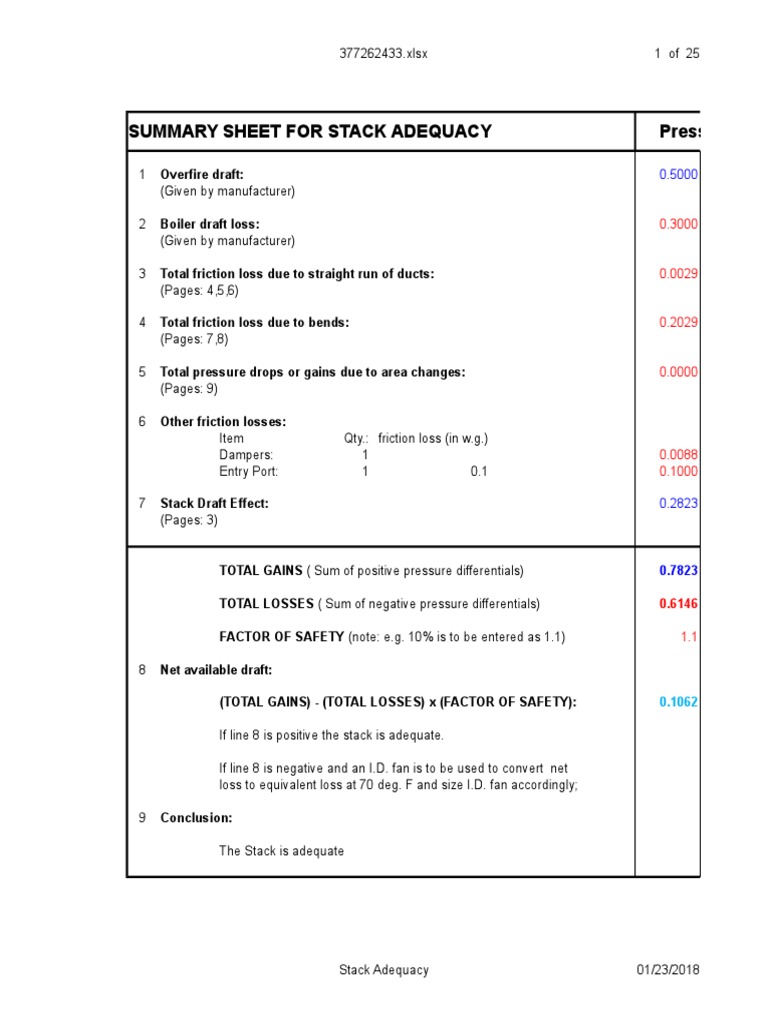 Boiler Draft Calculation | PDF | Chimney | Boiler
