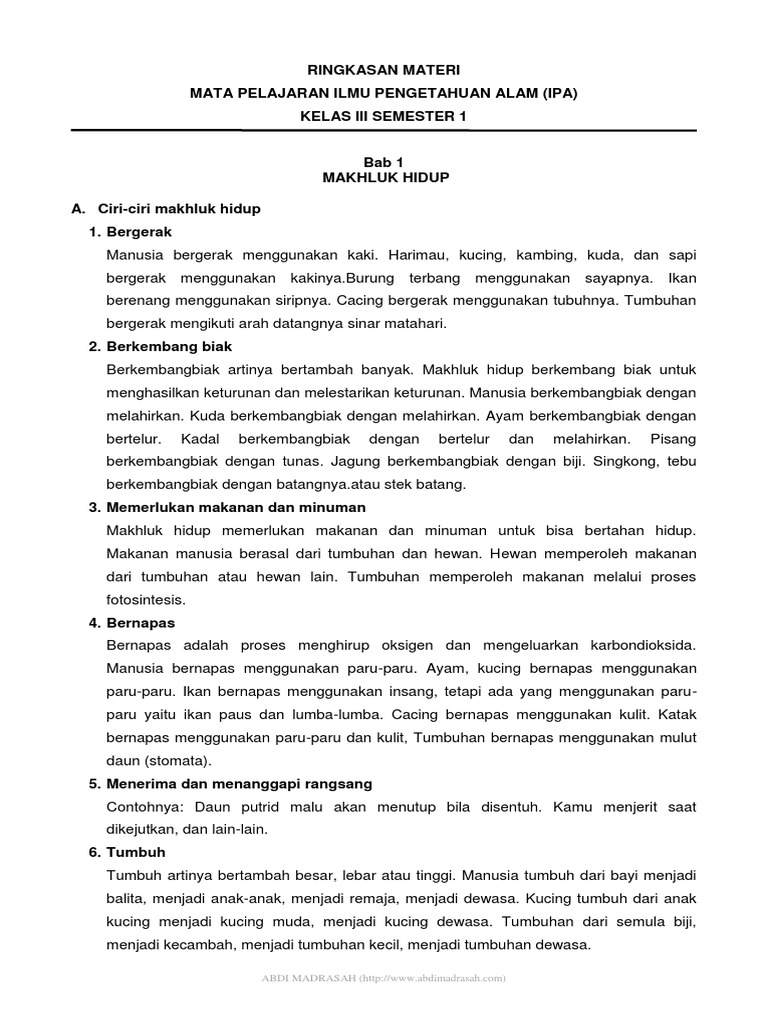 Ringkasan Materi IPA kelas 3 semester 1.pdf