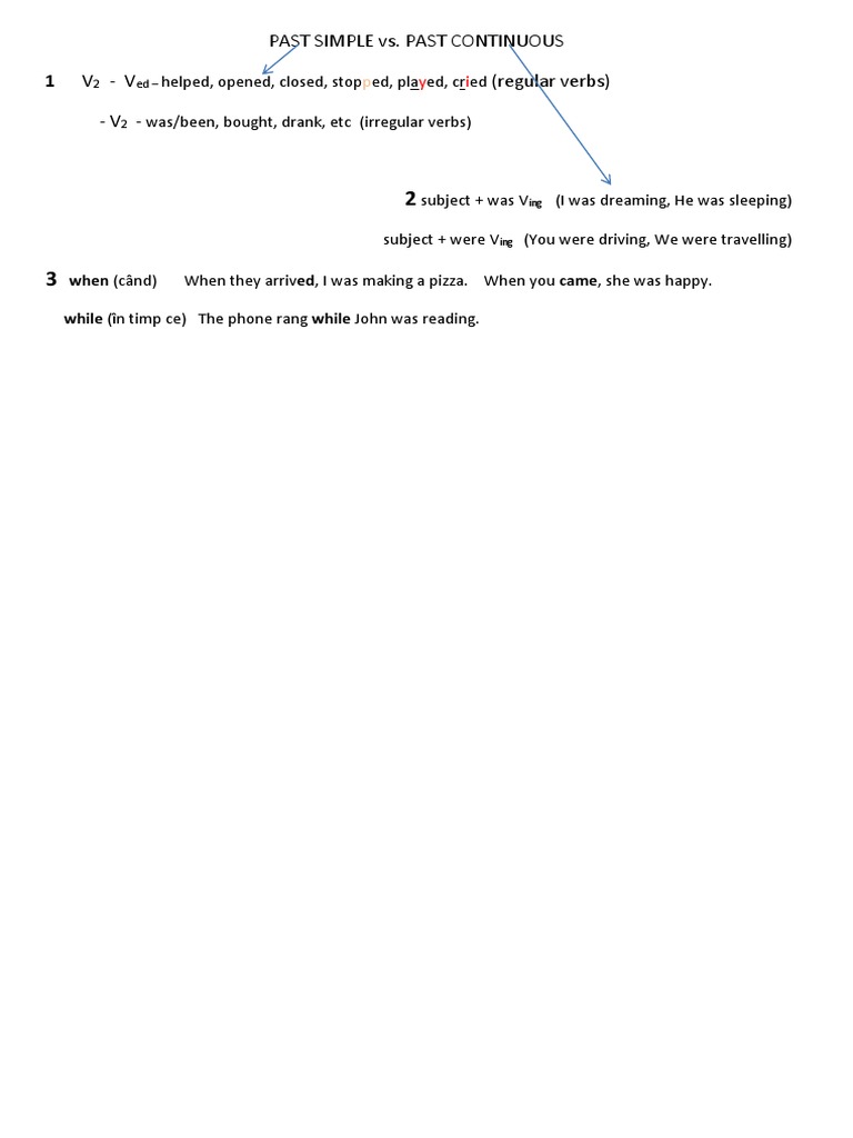 Past Simple vs. Past Continuous Guide | PDF