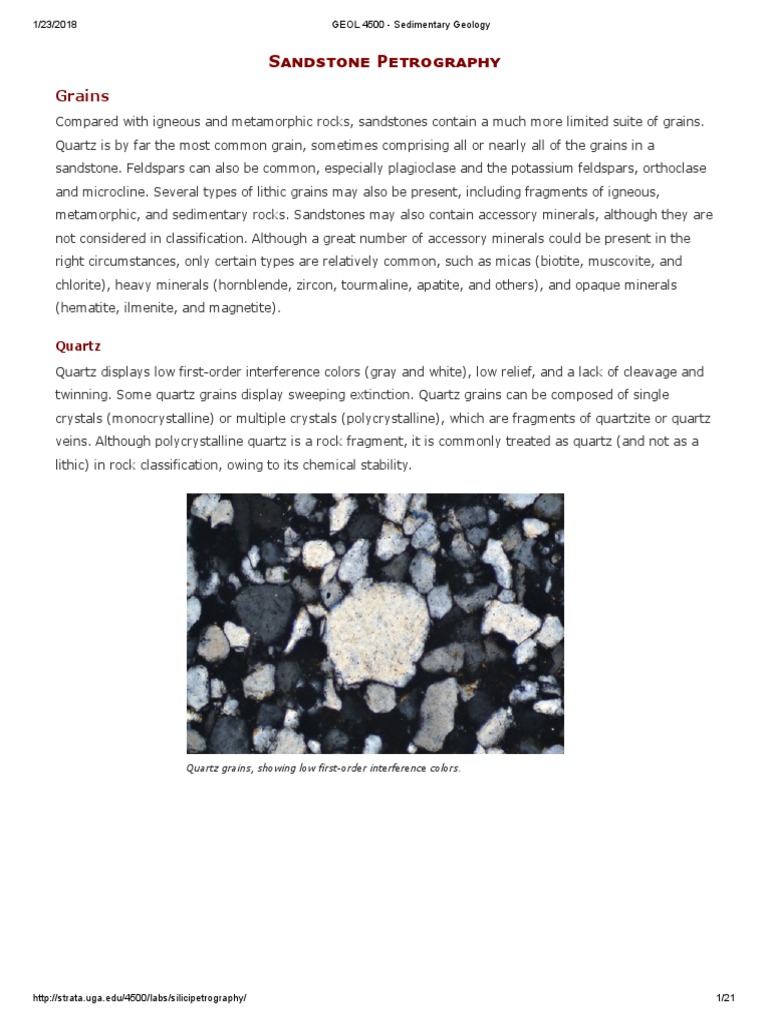 GEOL 4500 - Sedimentary Geology | PDF | Sedimentary Rock | Clastic Rock
