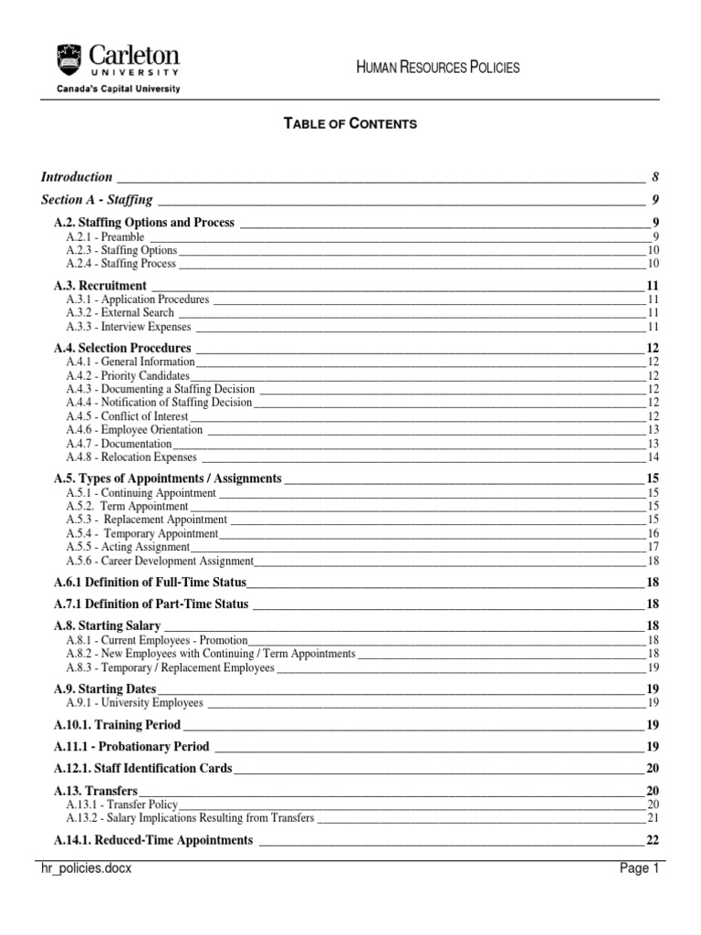 HR Policies | PDF | Human Resources | Employment