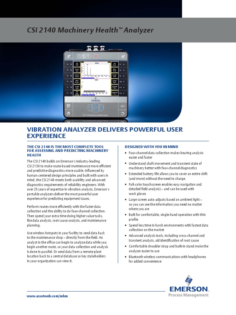 CSI 2140 Machinery Health Analyzer: Vibration Analyzer Delivers ...