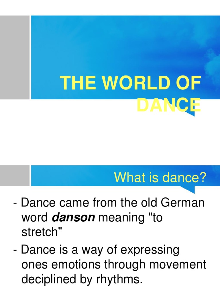 3rd Dance Topic | PDF | Dances | Weaving