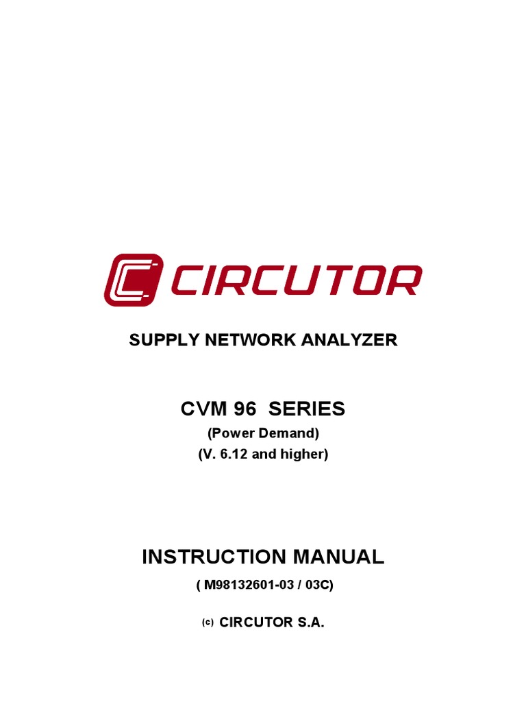CVM-96 Manual PDF | PDF | Alternating Current | Ac Power