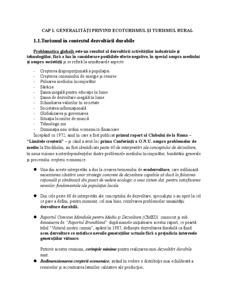 Ecoturism Si Turism Rural | PDF