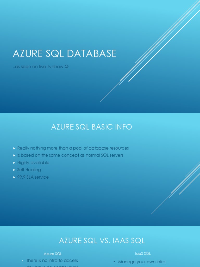 Azure SQL Database | PDF | Sql | Databases