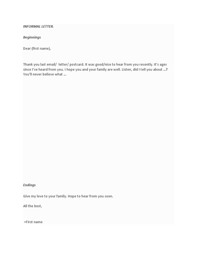 Informal Letter | PDF