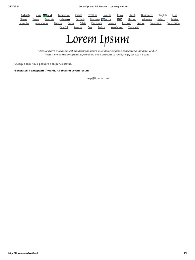 Lorem Ipsum | PDF