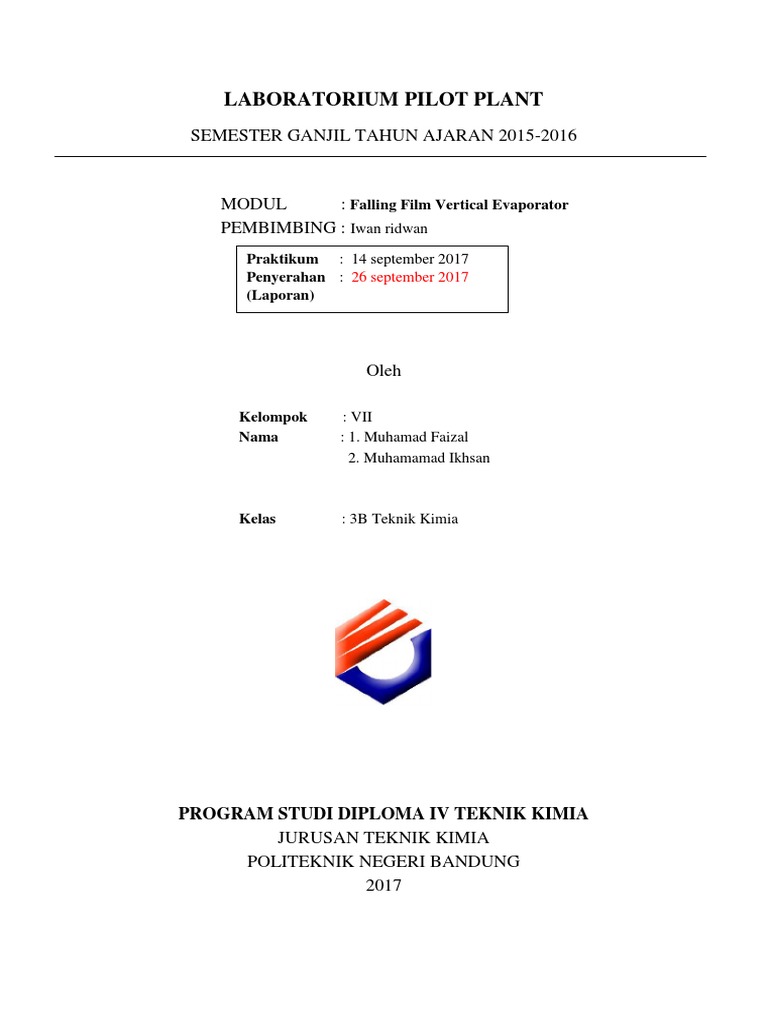 Modul Falling Film Evaporator Teknik Kimia | PDF | Griya & Taman ...