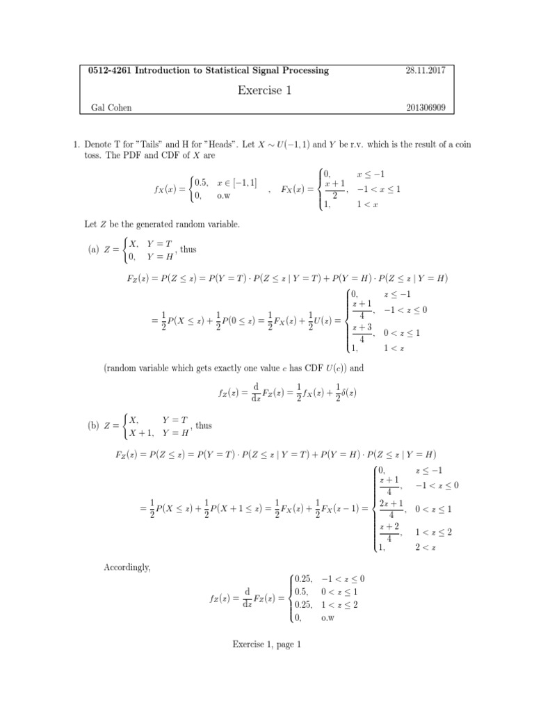 Sol 1 | PDF | Estimator | Statistical Inference