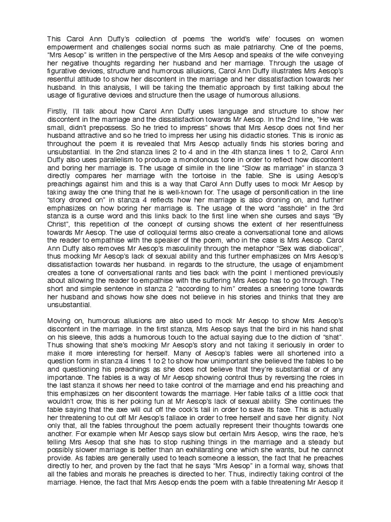 Mrs Aesop IOC | PDF | Aesop | Poetry